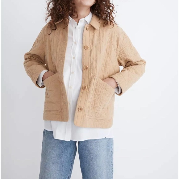 Madewell | Jackets & Coats | Madewell Quilted Lightspun Cropped Shirt ...